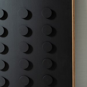 Black Dots, Black Wood Wall Art, Painting Wood Wall Art, Vertical Wall ...