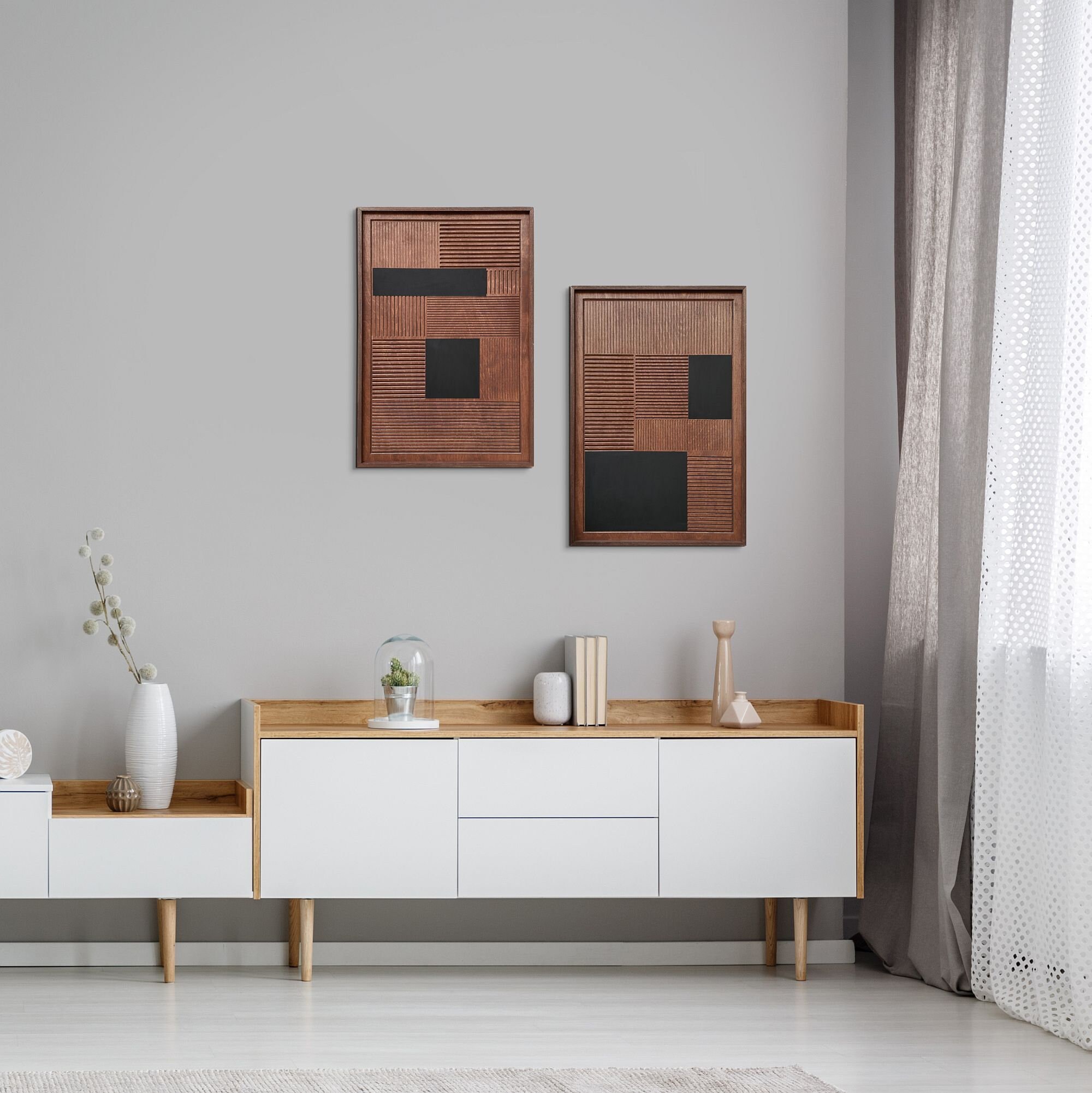 Rectangle Wood Wall Art Painting Wood Wall Art Vertical - Etsy