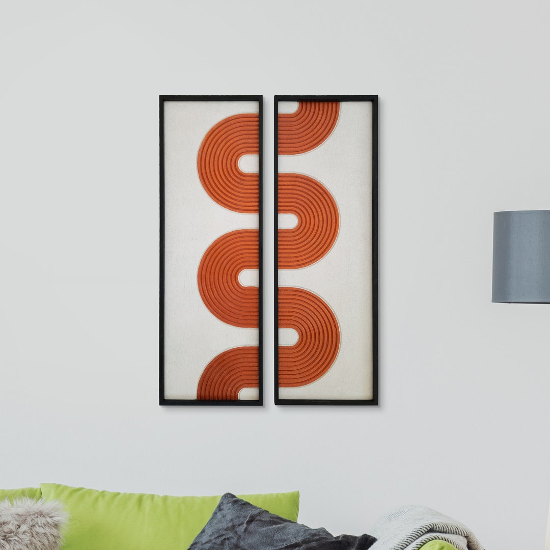 Sinusoidal Modern Geometric Wood Wall Art Wall Decor Rustic - Etsy