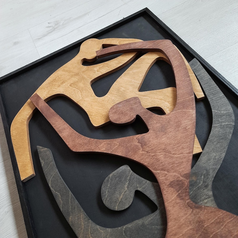 Humans Human Wood Wall Art Painting Wood Wall Art Vertical - Etsy