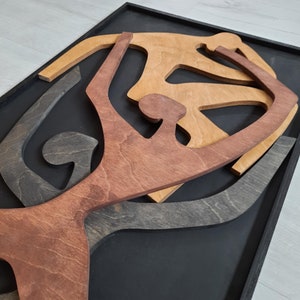 Humans , Human Wood Wall Art, Painting Wood Wall Art, Vertical Wall Art ...