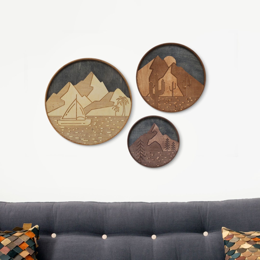 Olympus Mountain Design 3d Wood Wall Decor Art Housewarming - Etsy