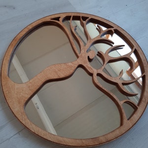 Wood Mirror Tree of Life II Wall Mirror Geometric Mirror - Etsy
