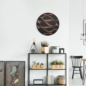 Loop Wall Decor, Modern 3d Wood Wall Art, Rustic Wood Wall Art, Wood ...