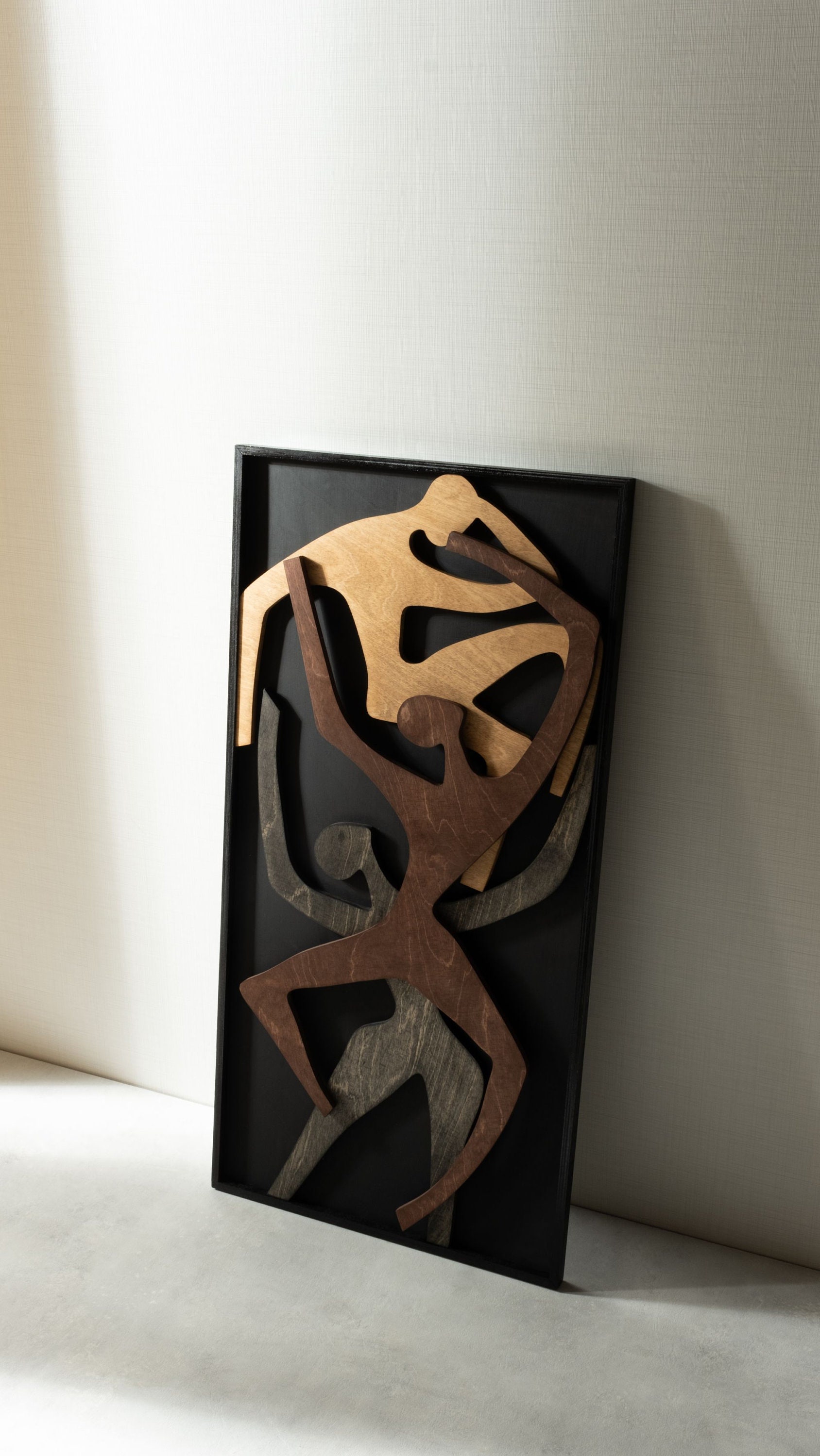 Humans , Human Wood Wall Art, Painting Wood Wall Art, Vertical Wall Art ...