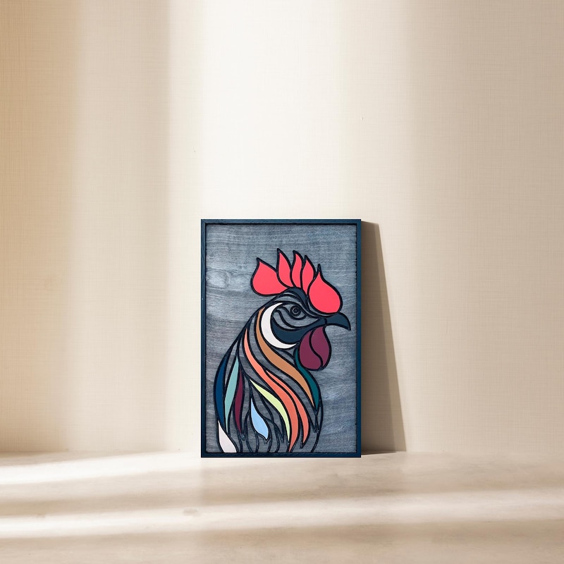 Hanging Wood Sign Rooster - Etsy UK