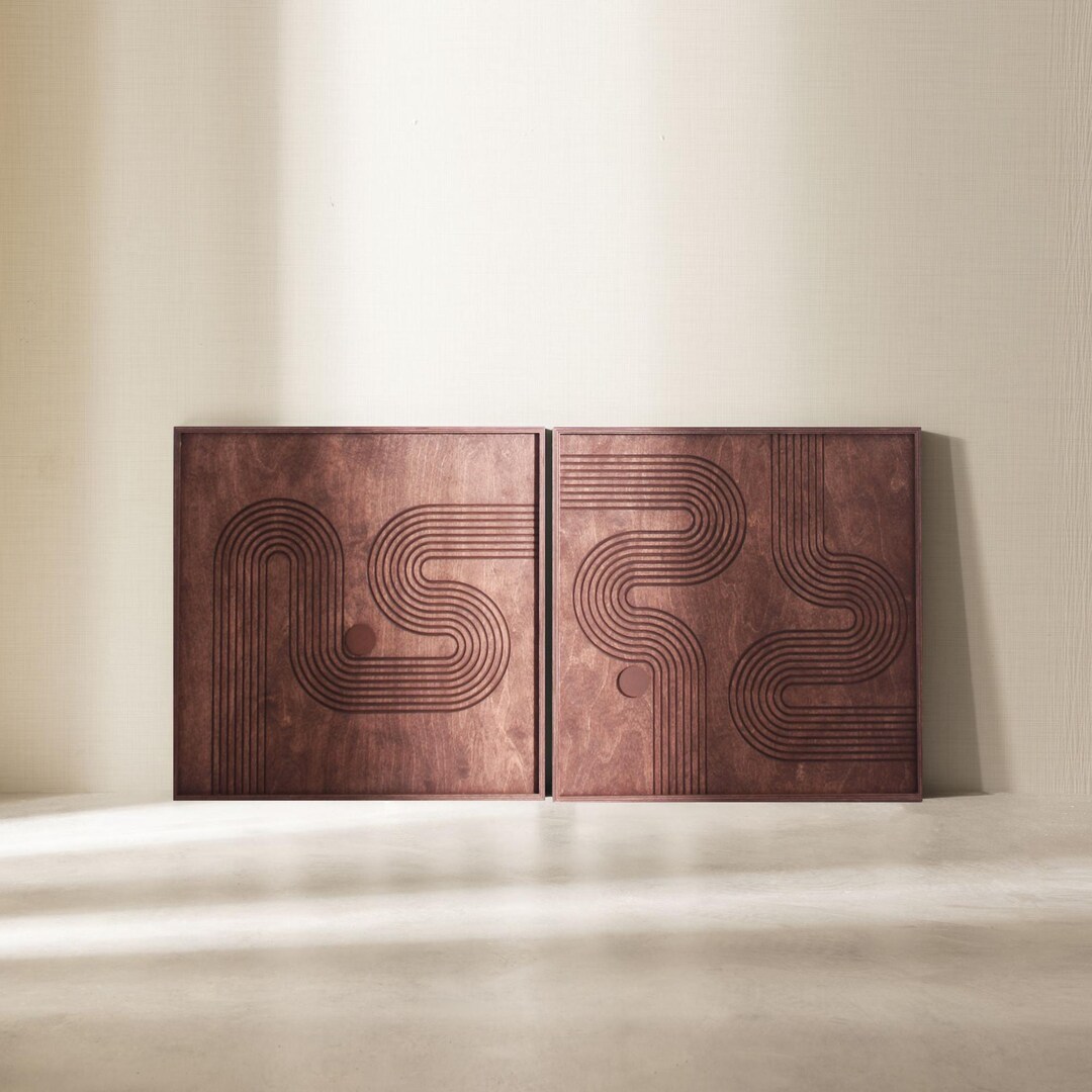 Spline Line Art, Wooden Wall Decor, Abstract Wall Art, Wood Wall ...