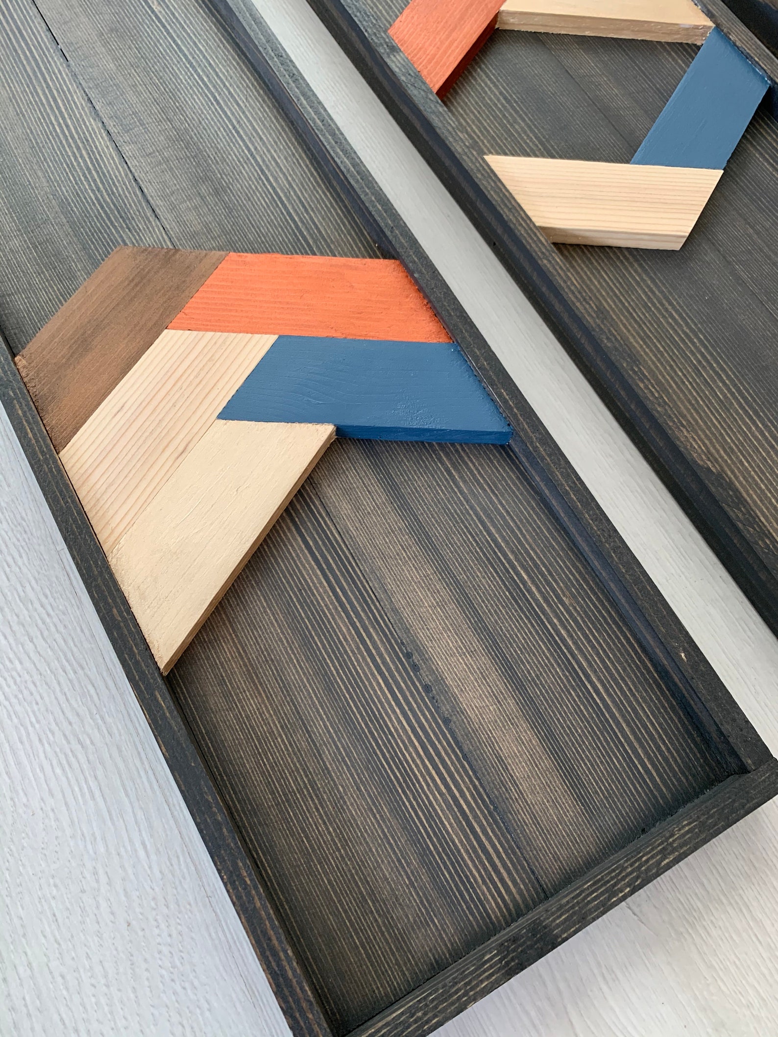 Modern Geometric Wood Wall Art 3d Wall Art Wall Decor - Etsy