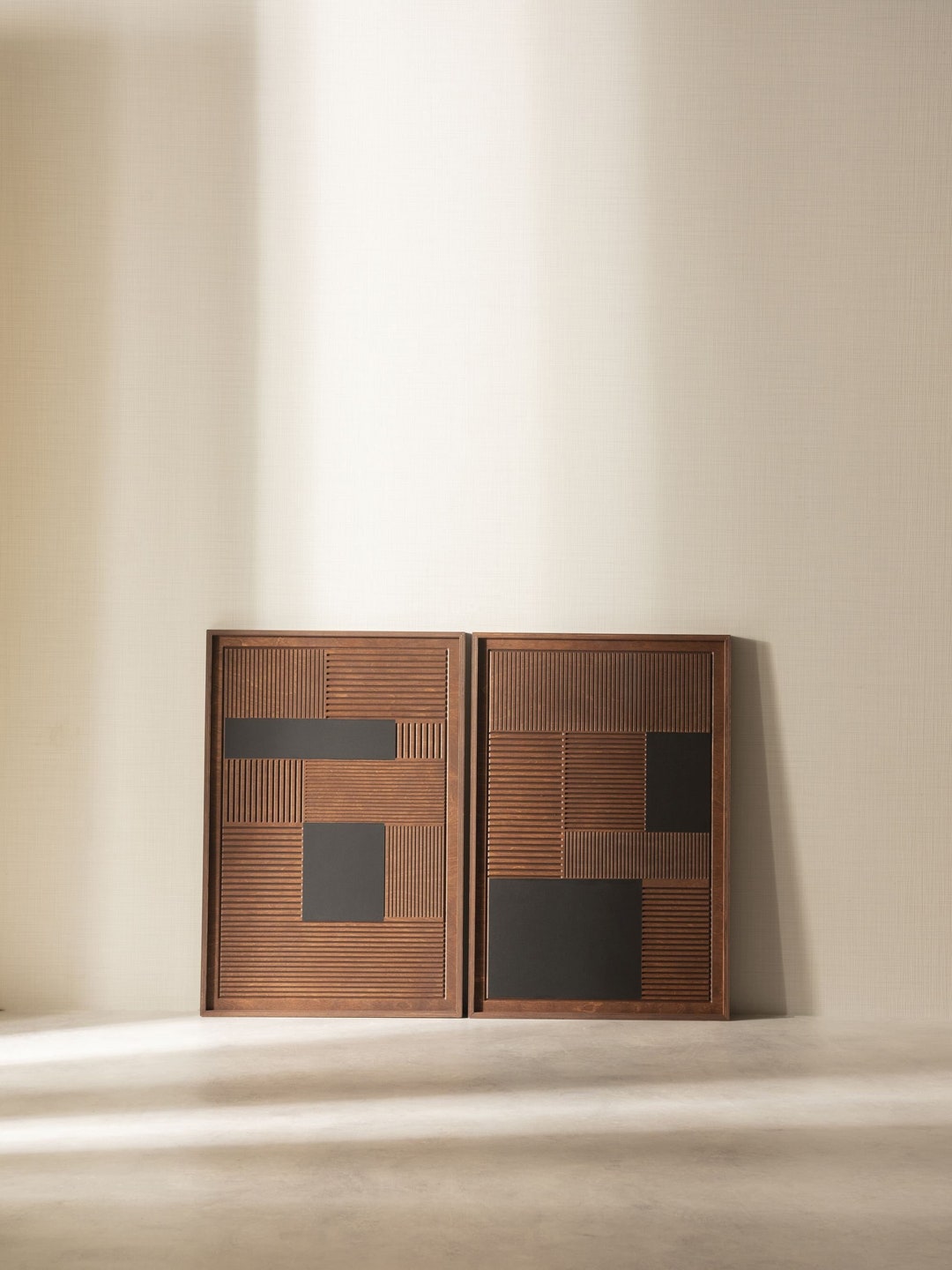 Rectangle, Wood Wall Art, Painting Wood Wall Art, Vertical Wall Art ...