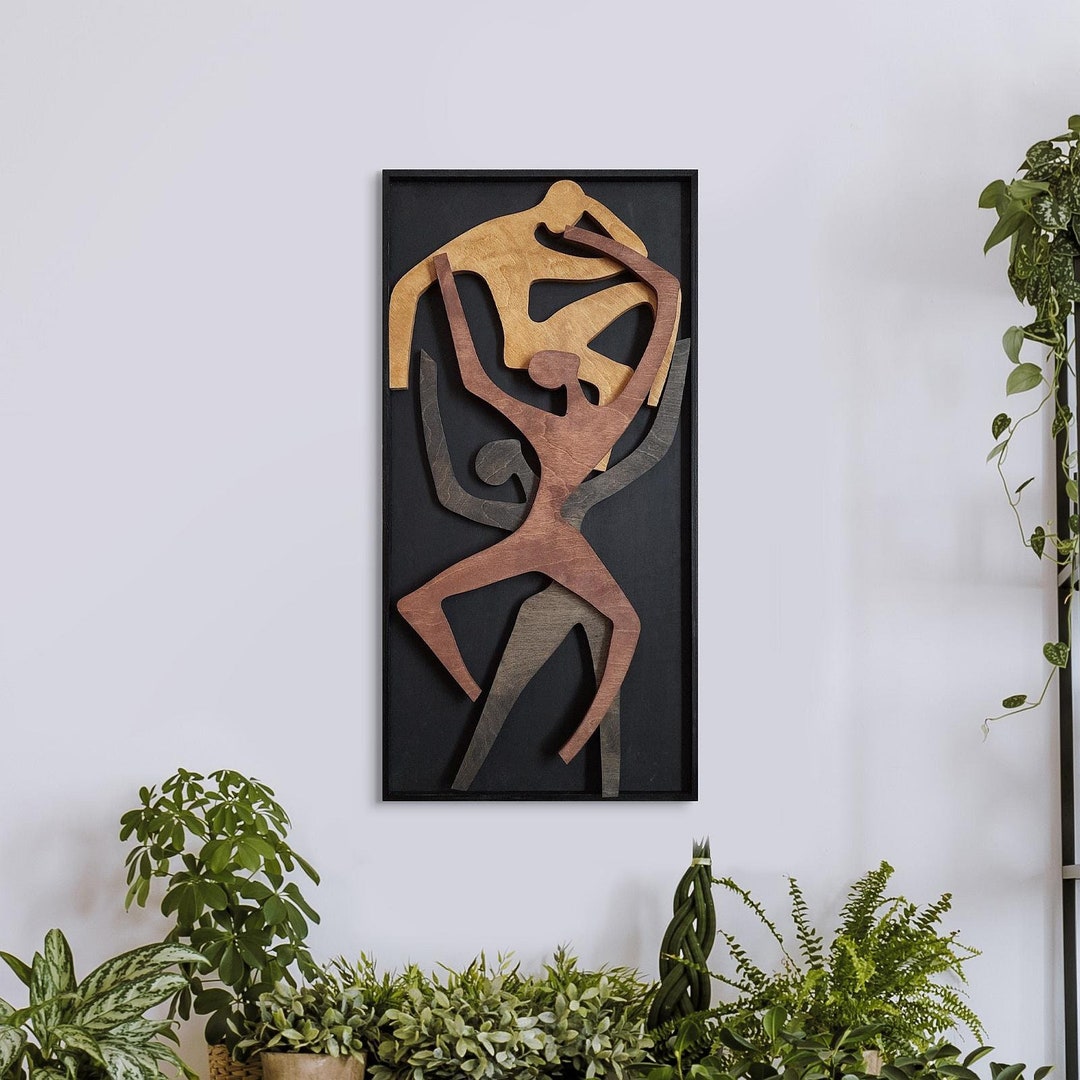Humans Human Wood Wall Art Painting Wood Wall Art Vertical - Etsy