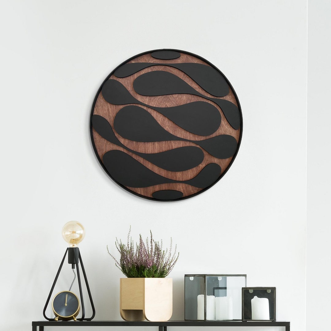 Loop Wall Decor Modern 3d Wood Wall Art Rustic Wood Wall - Etsy