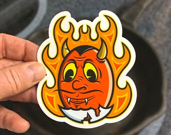 Handsome Devil Pompadour Vinyl Sticker Horror Punk Decal - Etsy