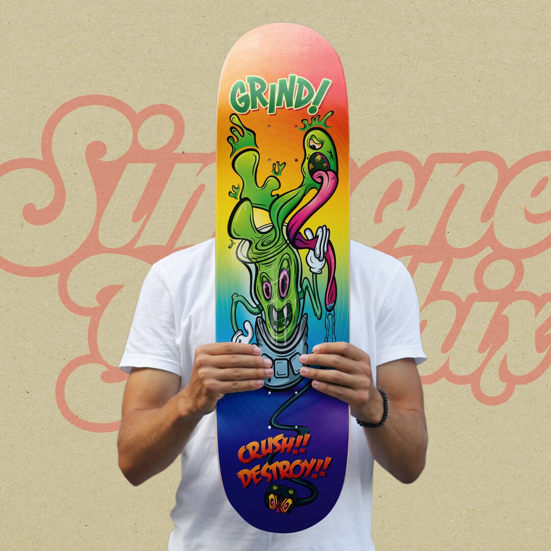 Cartoon Blender Skateboard Deck Slime Explosion Wall Art or Ride teens ...