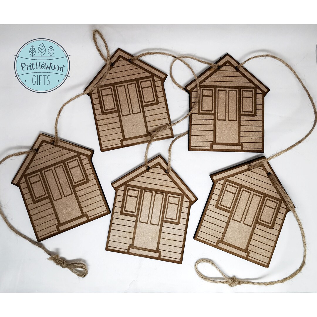 Beach Hut Garland, Beachhut Flags, Beachhut Bunting, Ready to Paint ...