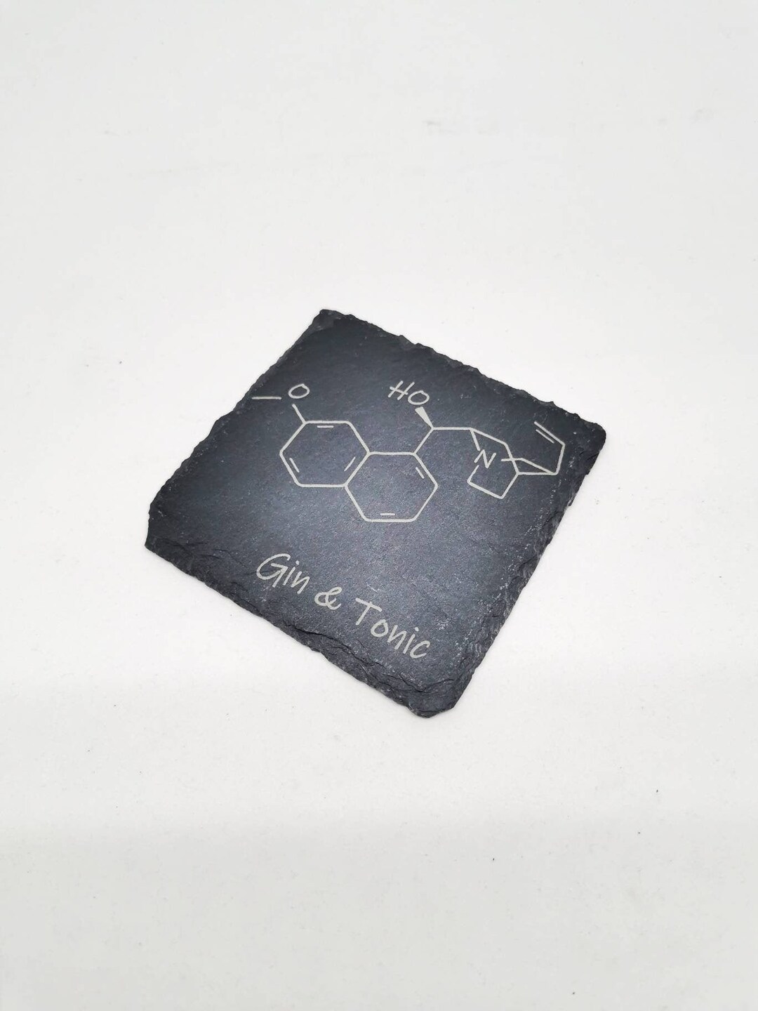 Gin and Tonic Molecule Coaster, Gin Lover Set, Slate Coasters Gift Set ...