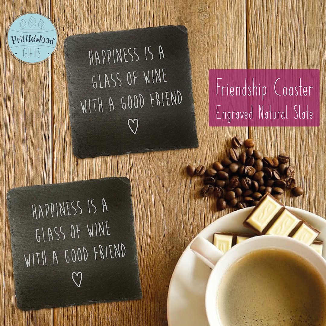 Best Friend Gift, Wine Coaster, Friendship Gift,, Sister Gift, Good ...