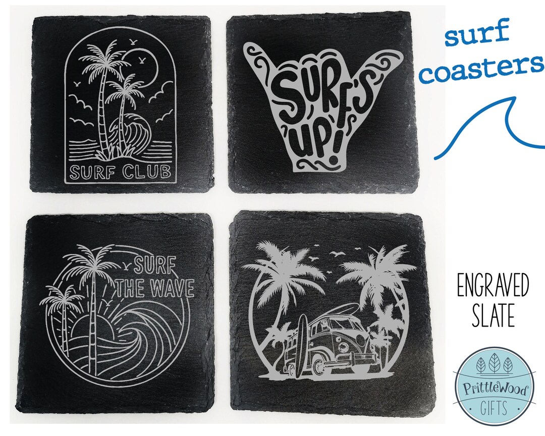 Surf Gift, Surfer Gift, Surf Coaster, Surfing Gift, Surf Fanatic ...