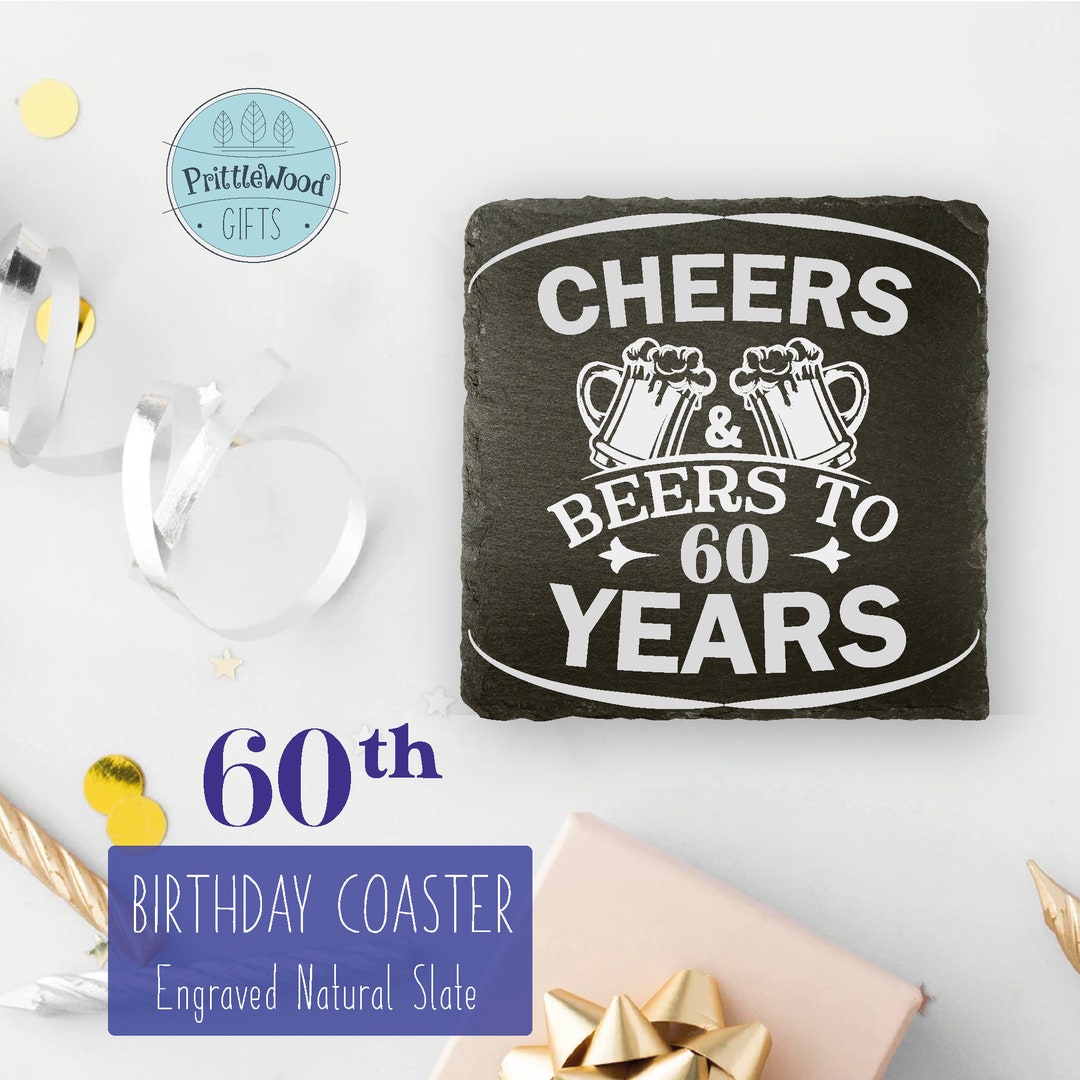 60th Birthday Gift, Coaster, 1964 Birthday Gift, Sixtieth Coaster ...