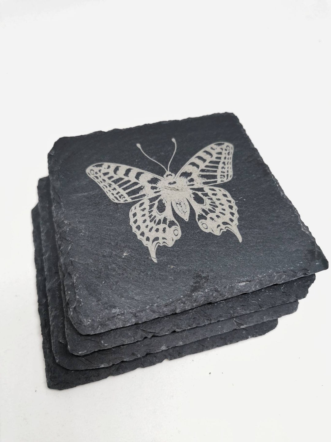 Butterfly Coaster, Butterflies Coaster Set, Slate Coasters, Butterfly ...