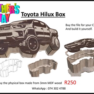 Toyota Hilux Box with Instructions Custom Laser Cut Box - Etsy