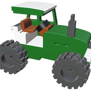 Tractor Laser Cut 3D Model Custom Laser Cut Box in SVG Laser Cut ...