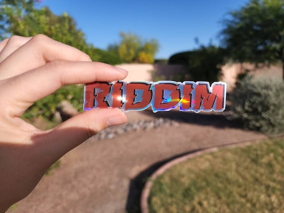 HOLOGRAPHIC Riddim Sticker Edm Sticker Dubstep Sticker - Etsy