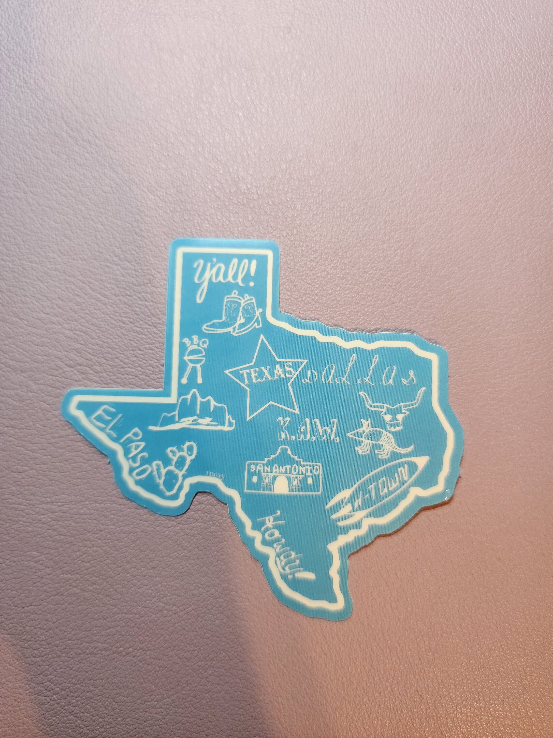 SEMI-TRANSPARENT Texas State Sticker! | Texas Water Bottle Sticker ...