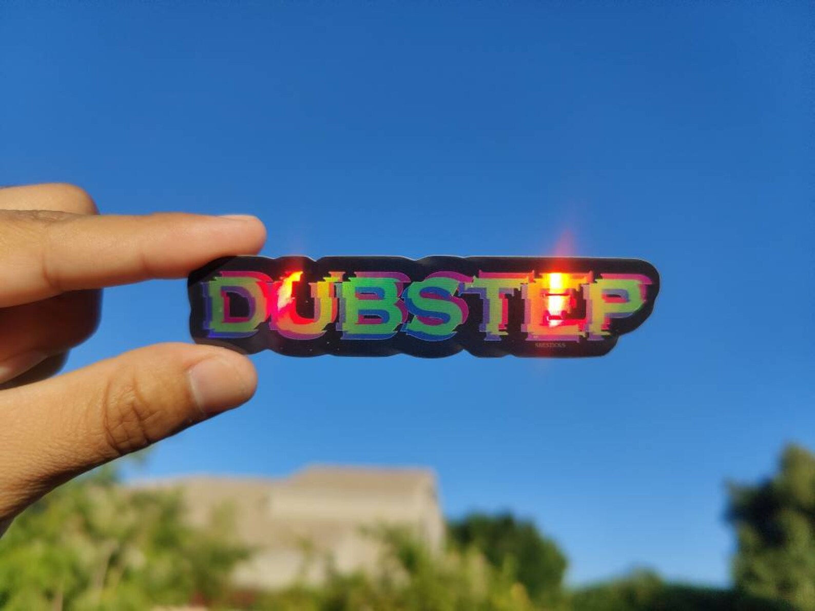HOLOGRAPHIC Dubstep Sticker, Rave Sticker, EDM Sticker!! - Etsy