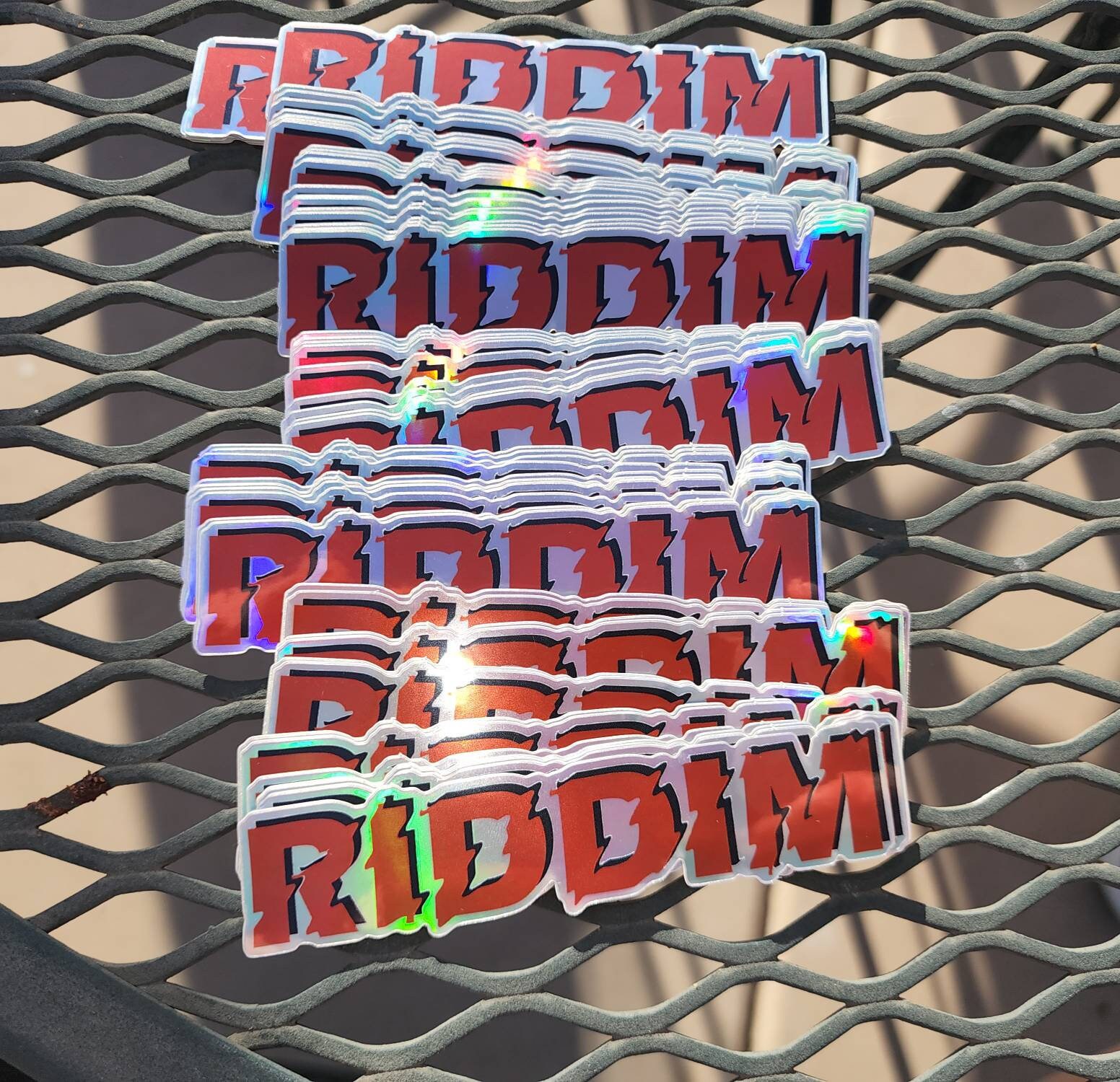 HOLOGRAPHIC Riddim Sticker, Edm Sticker, Dubstep Sticker, Electronic ...