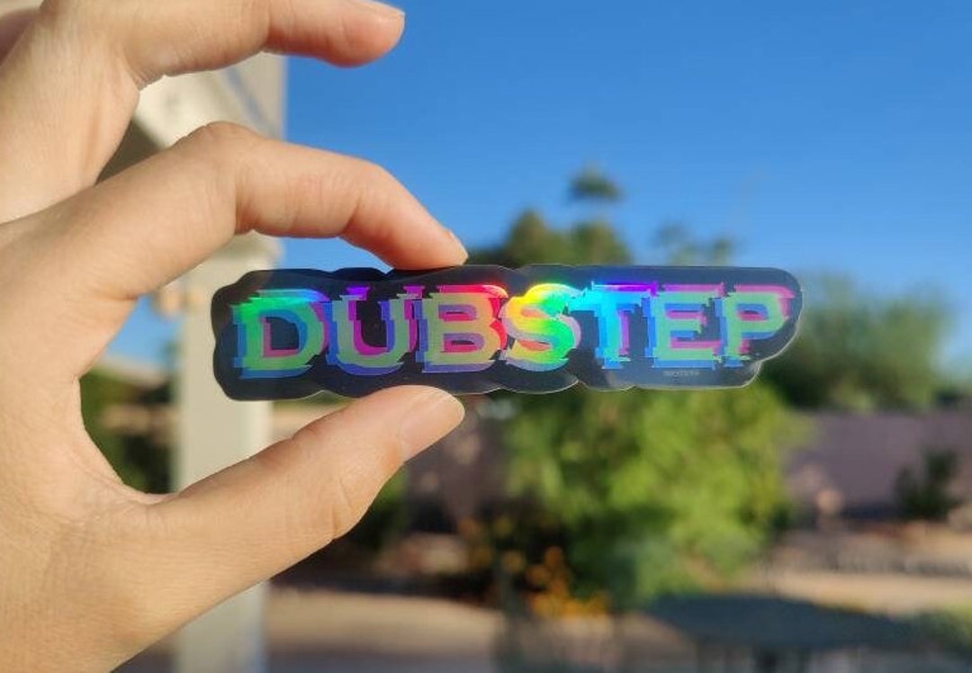 HOLOGRAPHIC Dubstep Sticker, Rave Sticker, EDM Sticker!! - Etsy