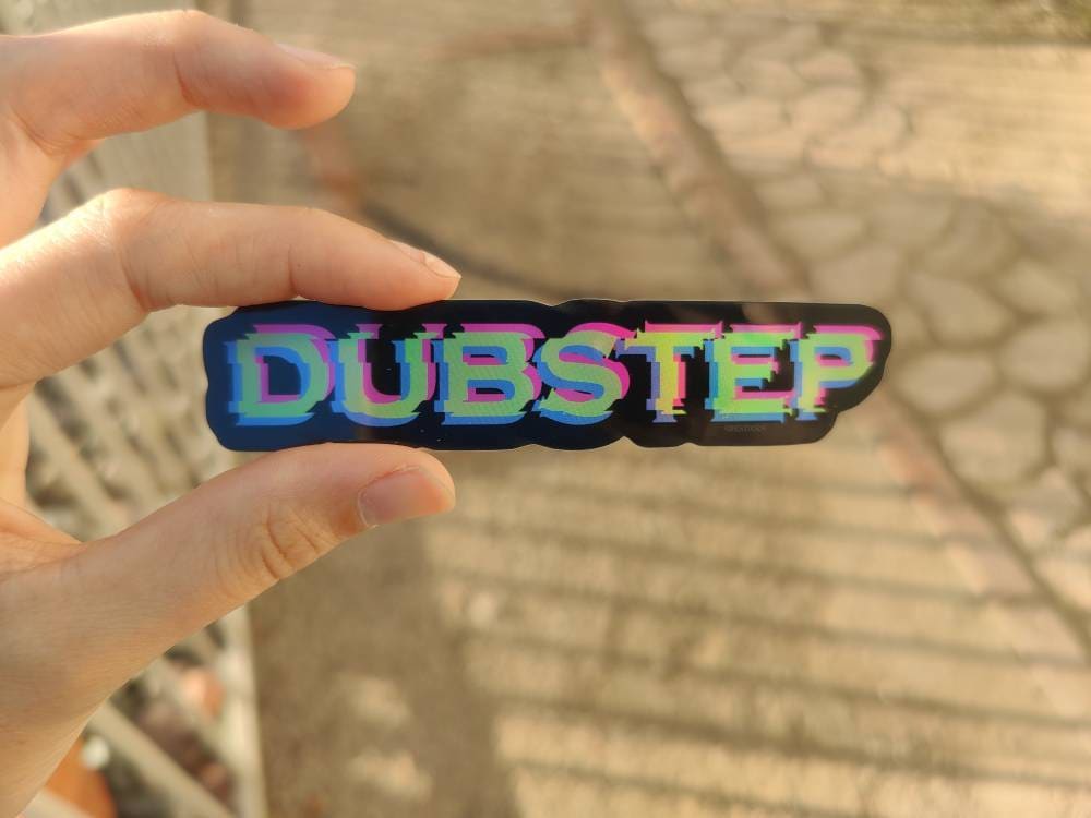 HOLOGRAPHIC Dubstep Sticker, Rave Sticker, EDM Sticker!! - Etsy