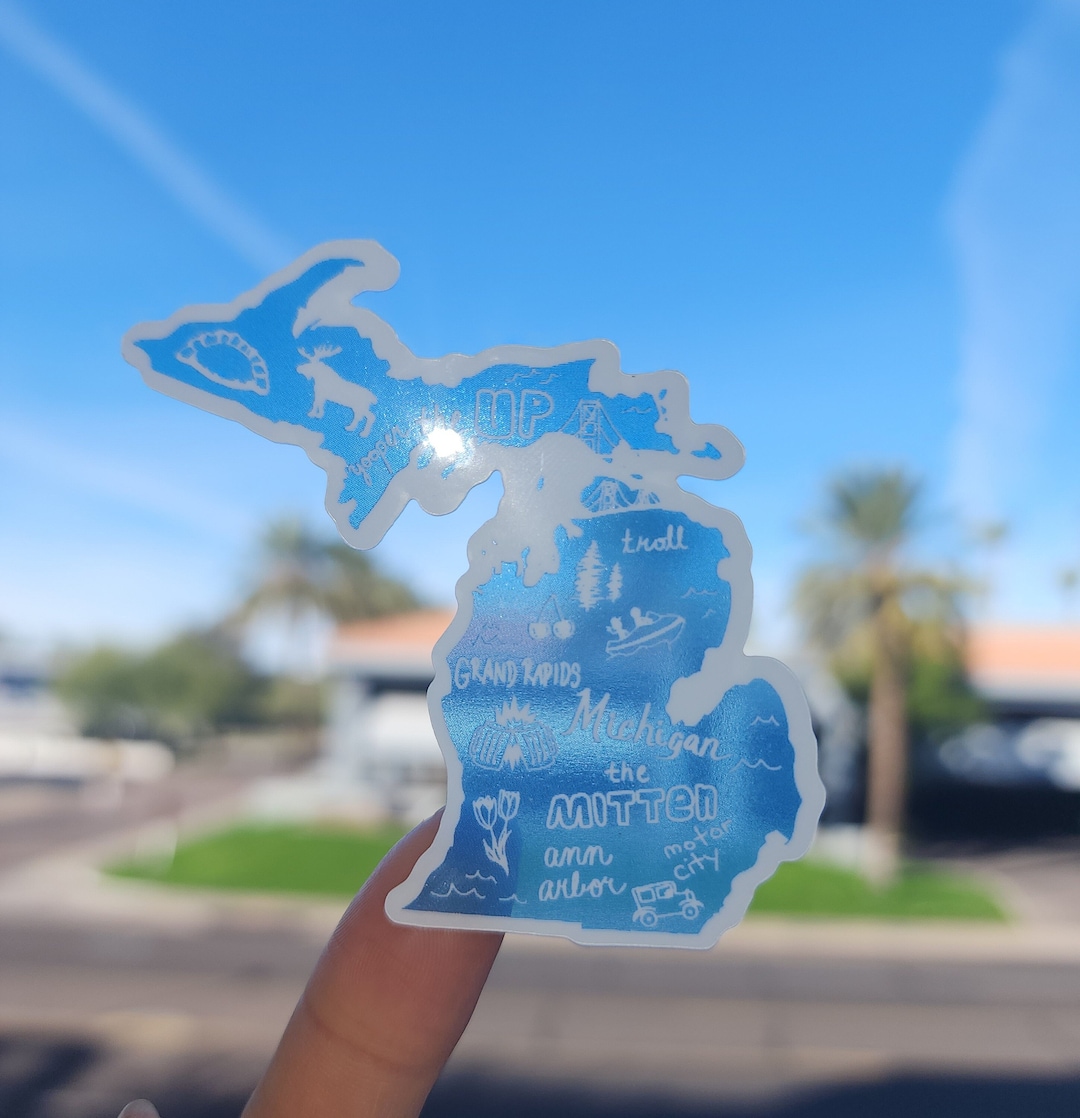 SEMI-TRANSPARENT Michigan State Sticker!!! - Etsy
