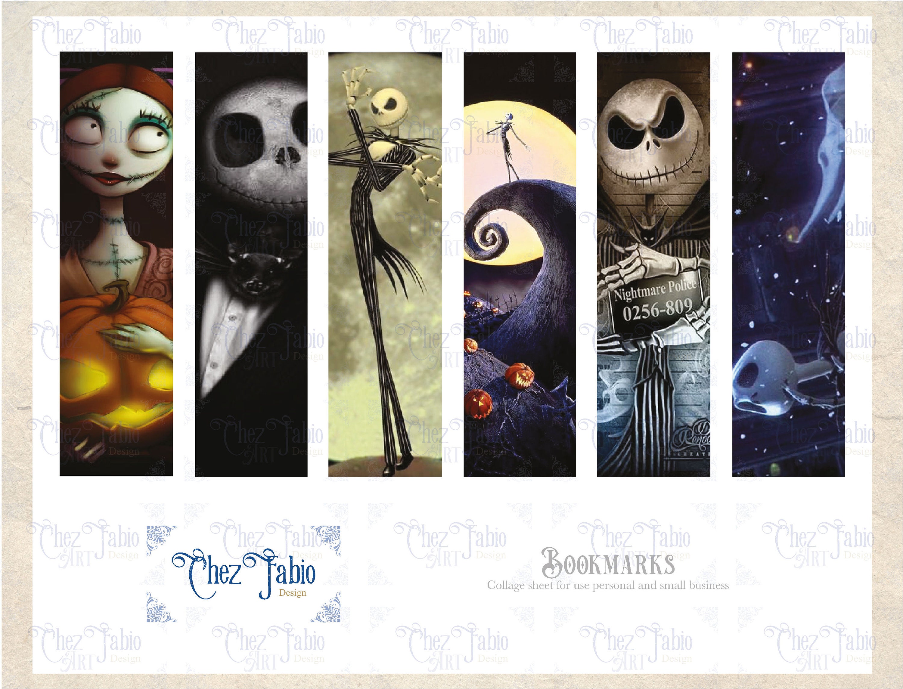 Tim Burton Characters Collage