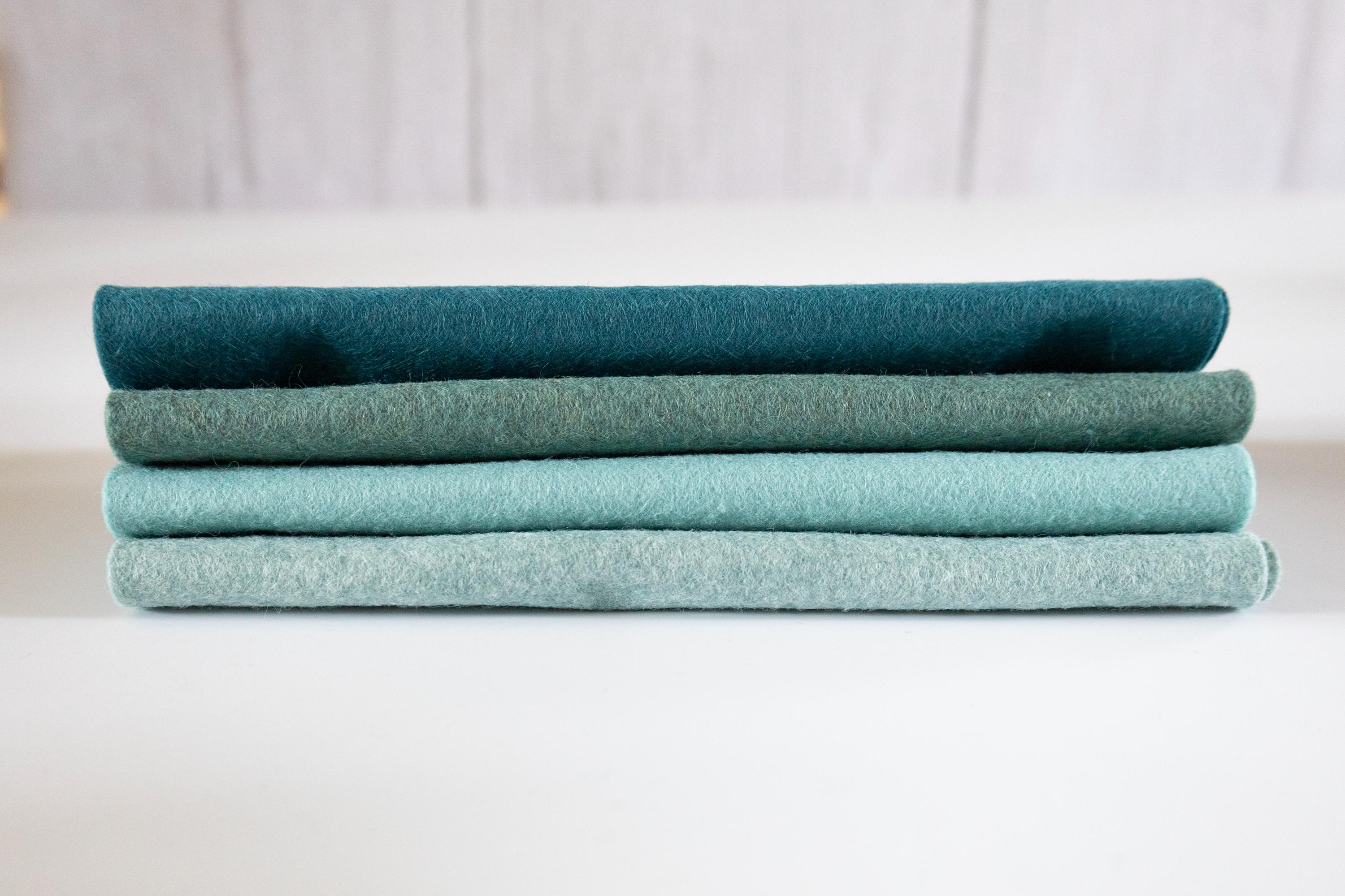 Wool Mix Felt Sheets 9”x9”, Top Quality, 64 Colours Wool Felt Blend ...