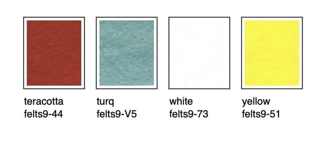 Wool Mix Felt Sheets 9”x9”, Top Quality, 64 Colours Wool Felt Blend ...