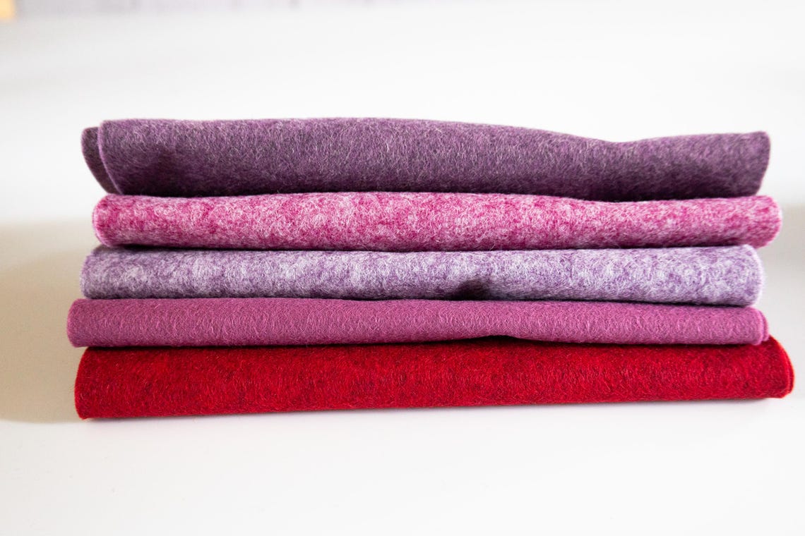 Wool Mix Felt Sheets 9”x9”, Top Quality, 64 Colours Wool Felt Blend ...