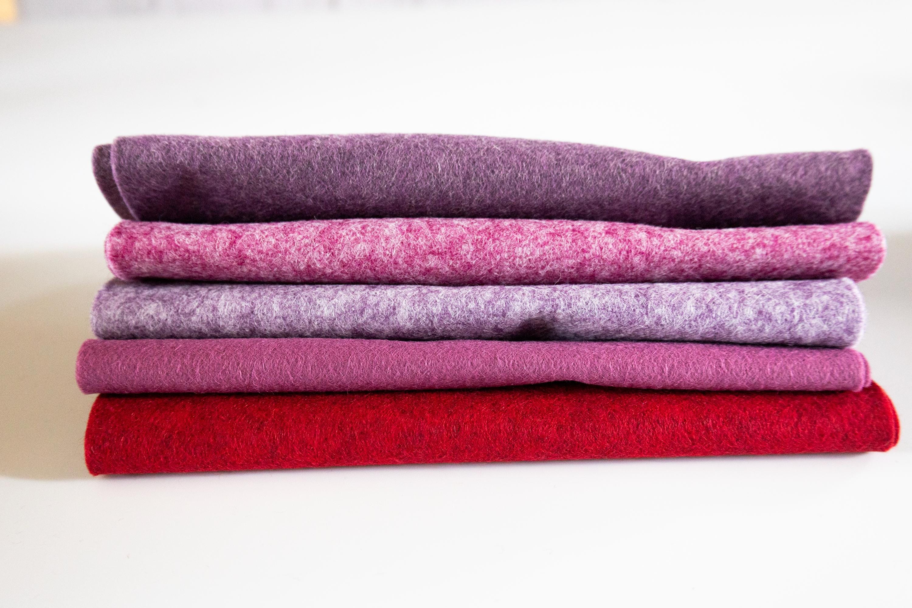 Wool Mix Felt Sheets 9”x9”, Top Quality, 64 Colours Wool Felt Blend ...