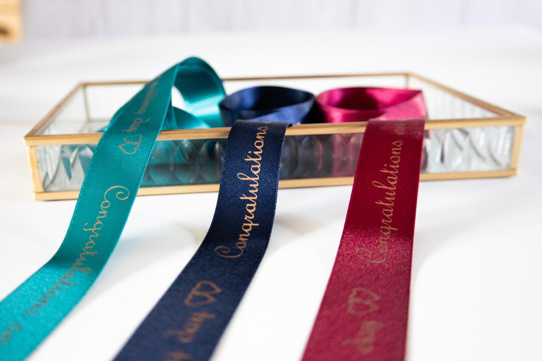 Personalised 25mm Ribbon, Personalised Satin Ribbon, Gift Wrapping ...