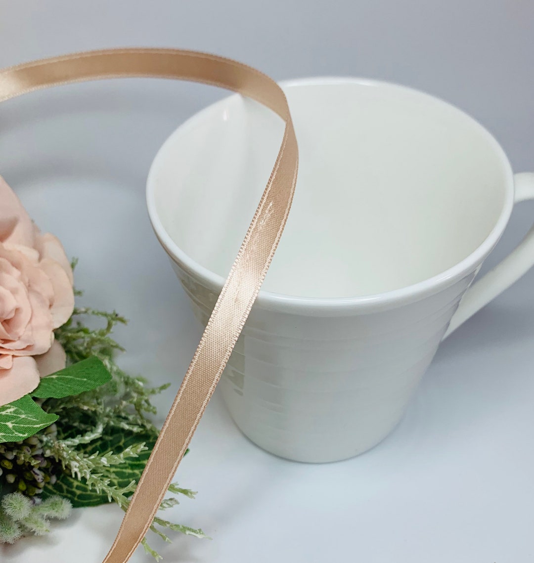 Champagne Peach Ribbon, Double Faced Satin Ribbon, in Reels or Cut ...