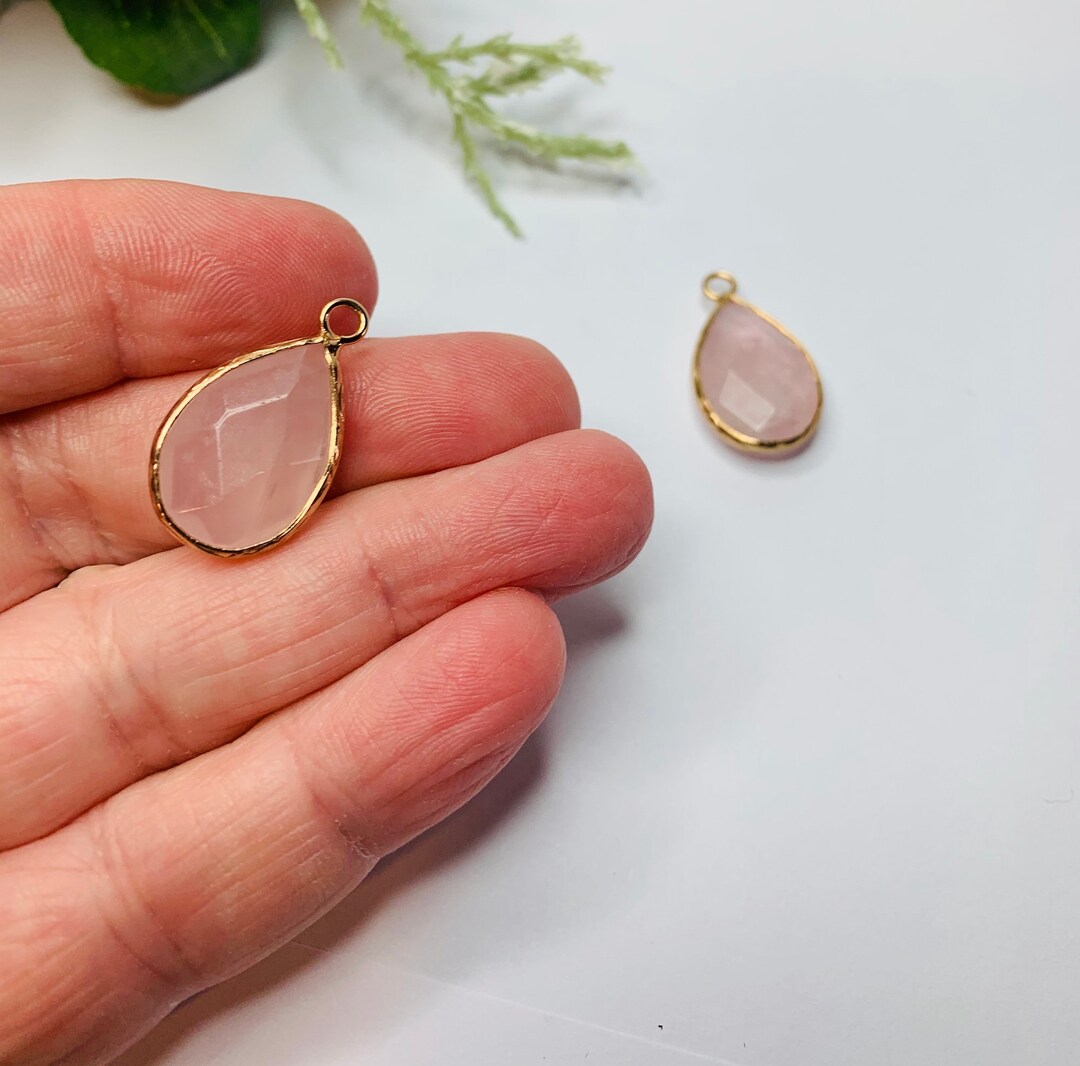 Quartz Pendent, Quartz Charms, Rose Colour Quartz, Pendent, Jewellery ...
