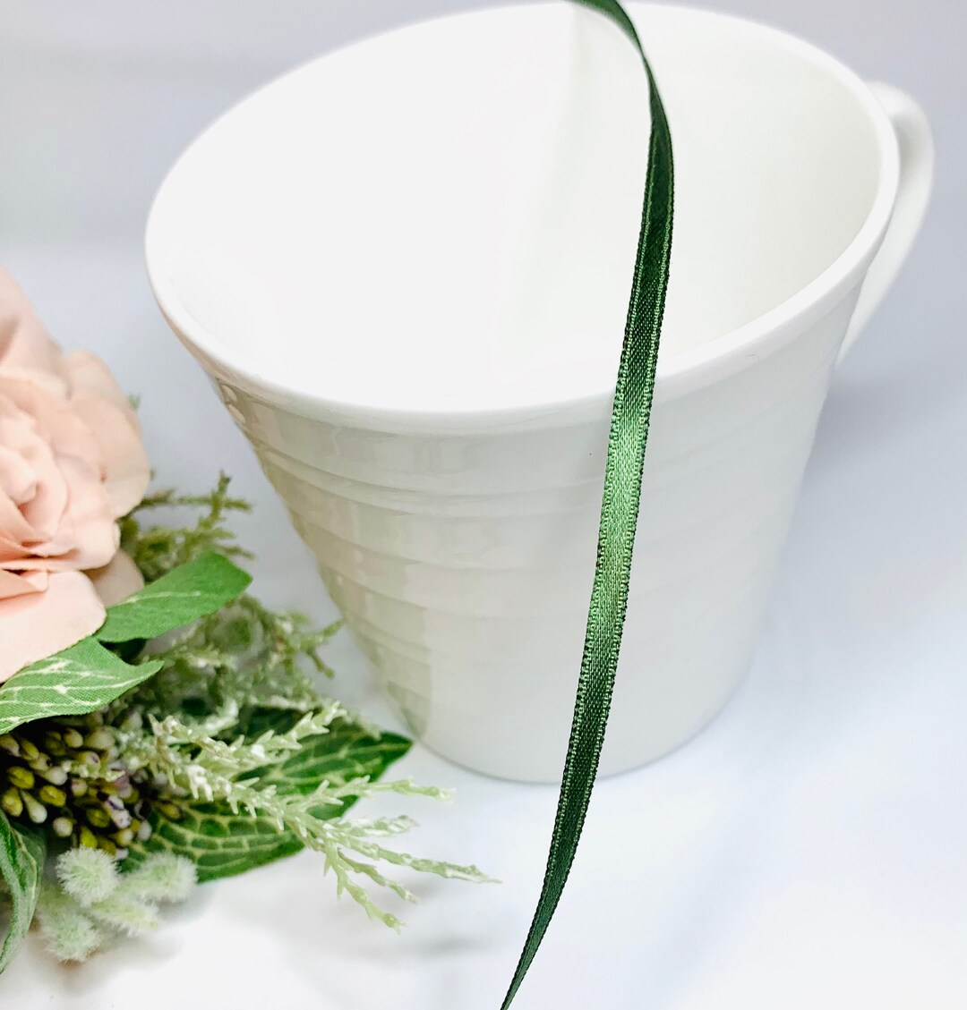 Sage Ribbon Double Faced Satin Ribbon in Reels or Cut - Etsy