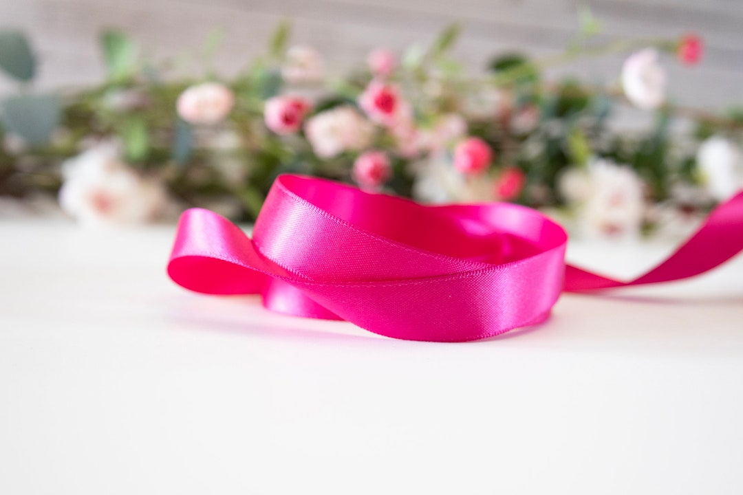 Pink Cerise Double Sided Satin Ribbon Gift Wrapping 6 Sizes - Etsy