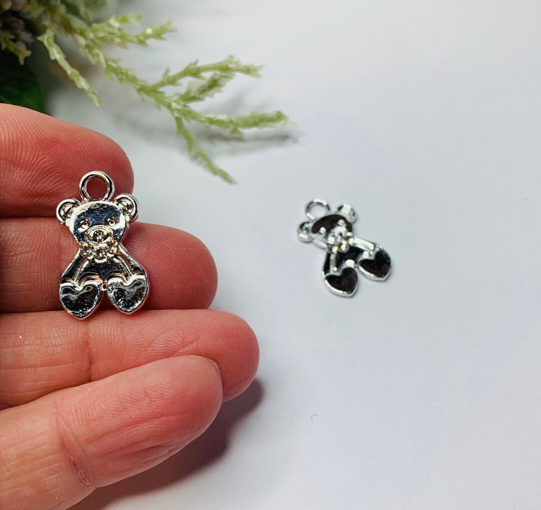 Teddy Bear Charms, Charms for Jewellery Making, Crafting - Etsy