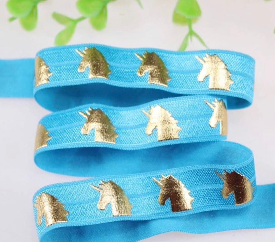 Unicorn Printed Elastic Print Fold Over Elastic 5/8 Inch - Etsy