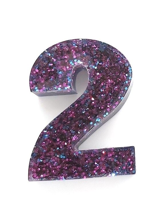 1 X 2 NUMBER Cake Topper 3 designs Beach Rose | Etsy