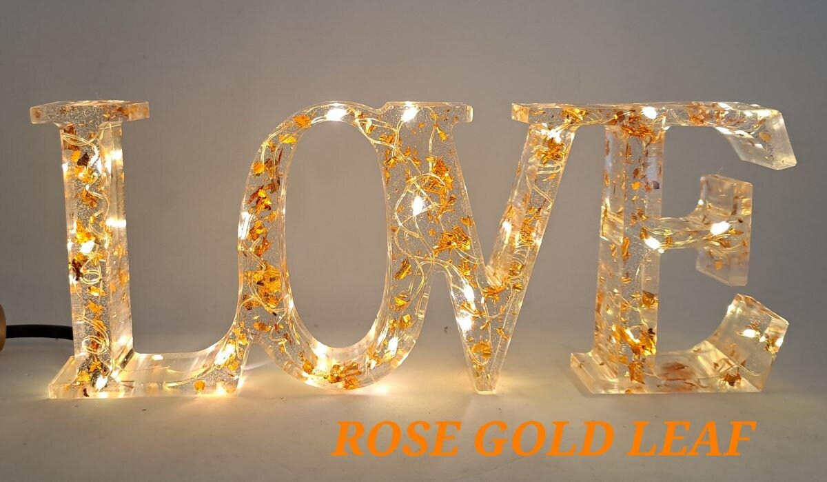 LOVE Resin, Free Standing, LIGHT UP optional Sign, 20 X 8 X 2cms ...