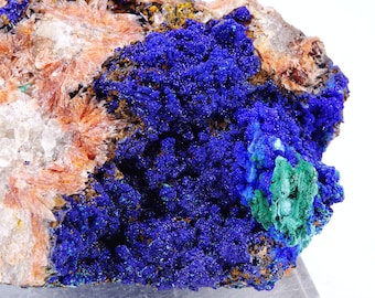 Azurite and Malachite Crystal Geode Large Rare Cobalt Blue - Etsy