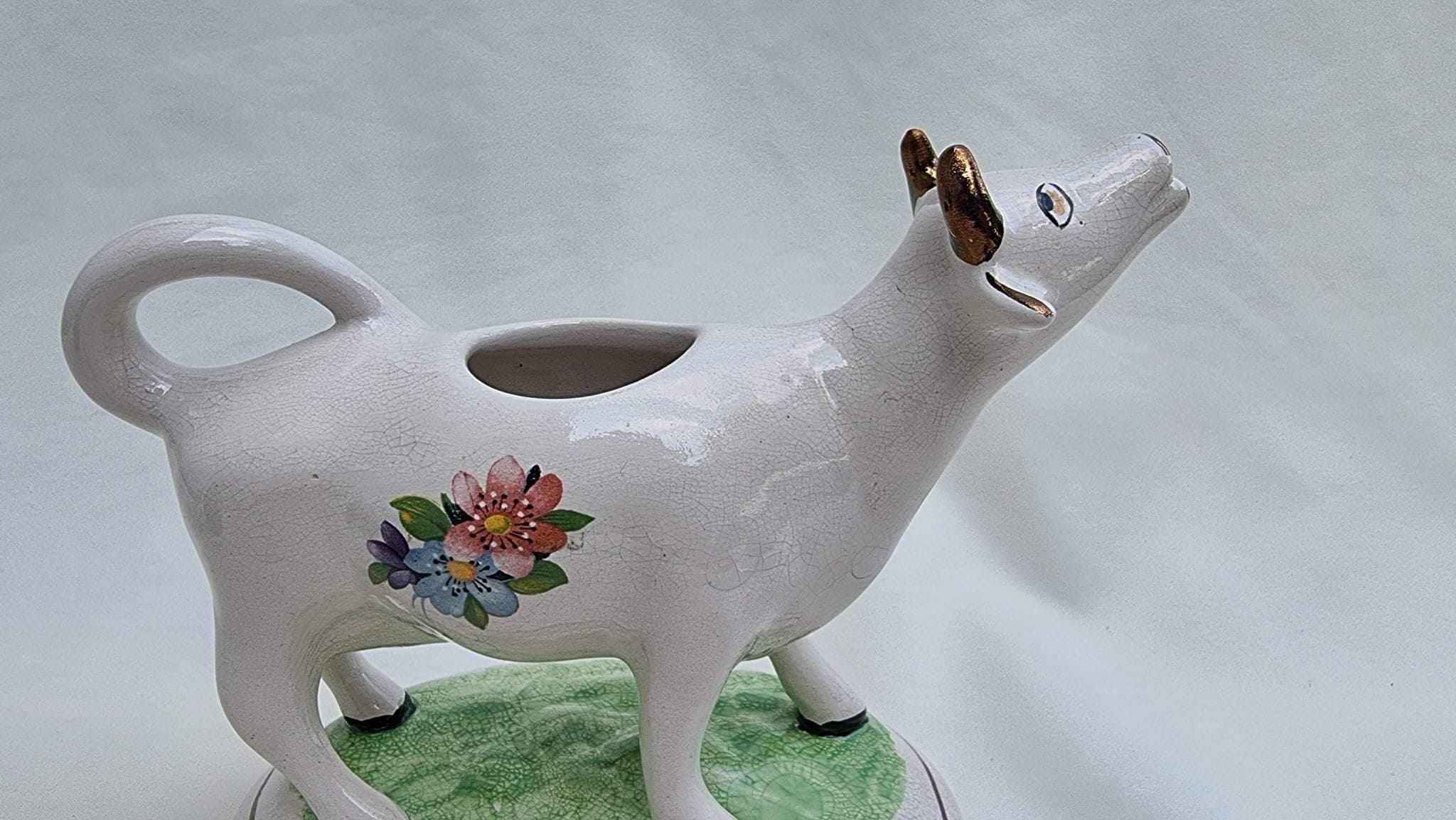 Cow Figurine, Milk Jug Cow, Cow Jug, Pottery Cow Jug, Jug Cow Milk ...