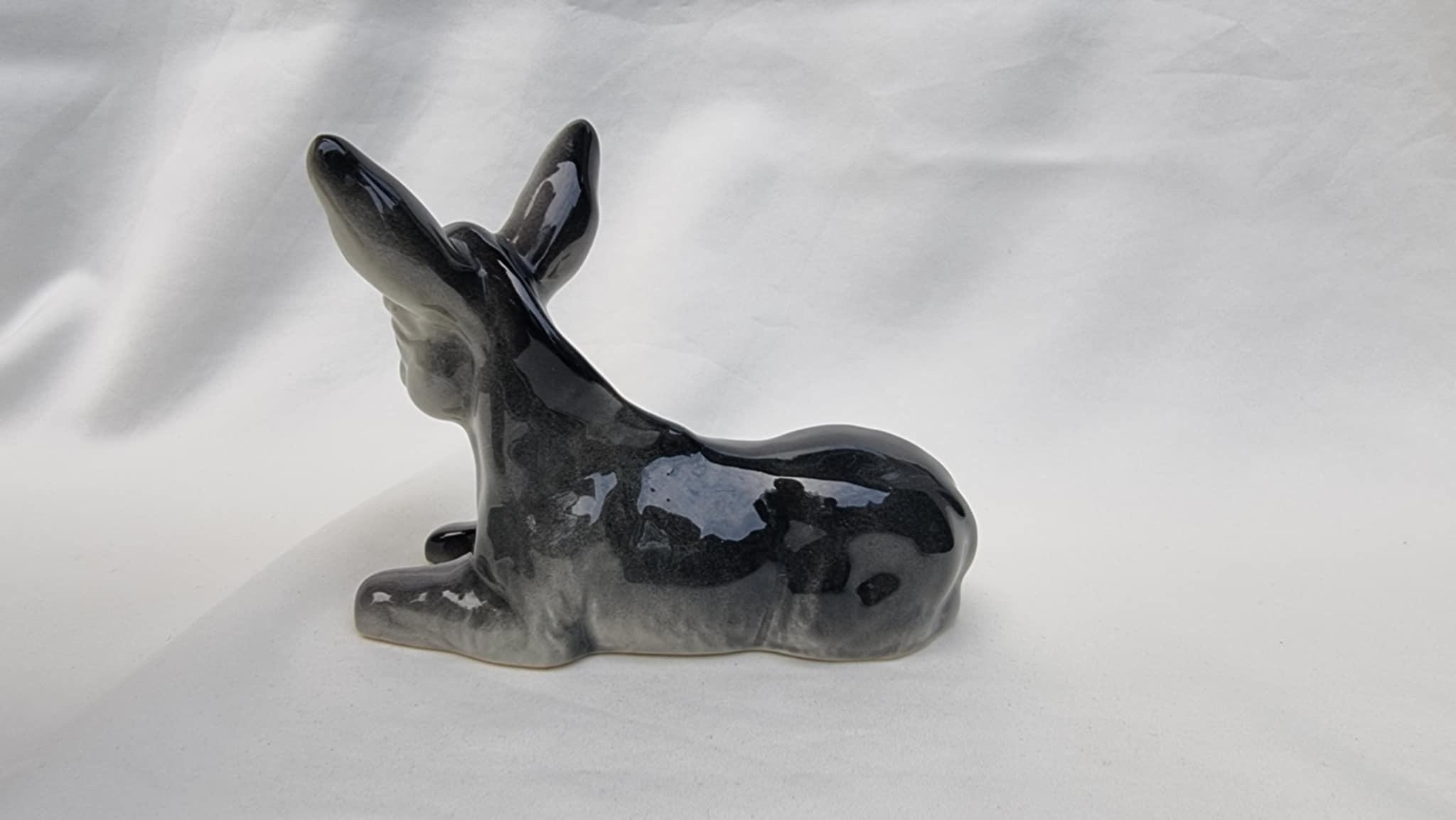 Donkey Figure, Pottery Donkey Figure, Donkey Figurine, Porcelain Donkey ...