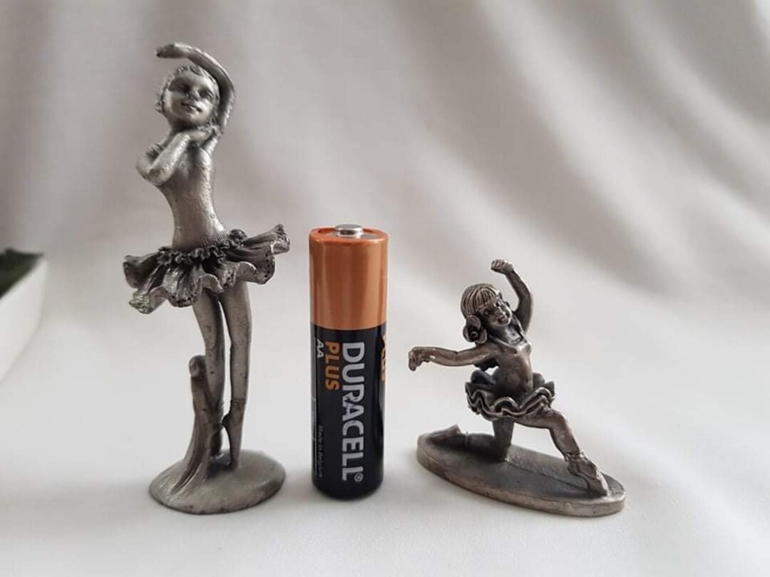 Pewter Ballerina, Ballerina Figurine, Miniature Ballerina, Lady ...